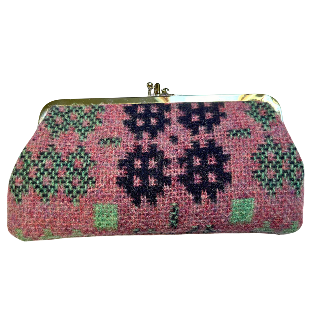 Welsh Tapestry Large Coin Purse - Pink Amaranth – Cadwyn Cyf