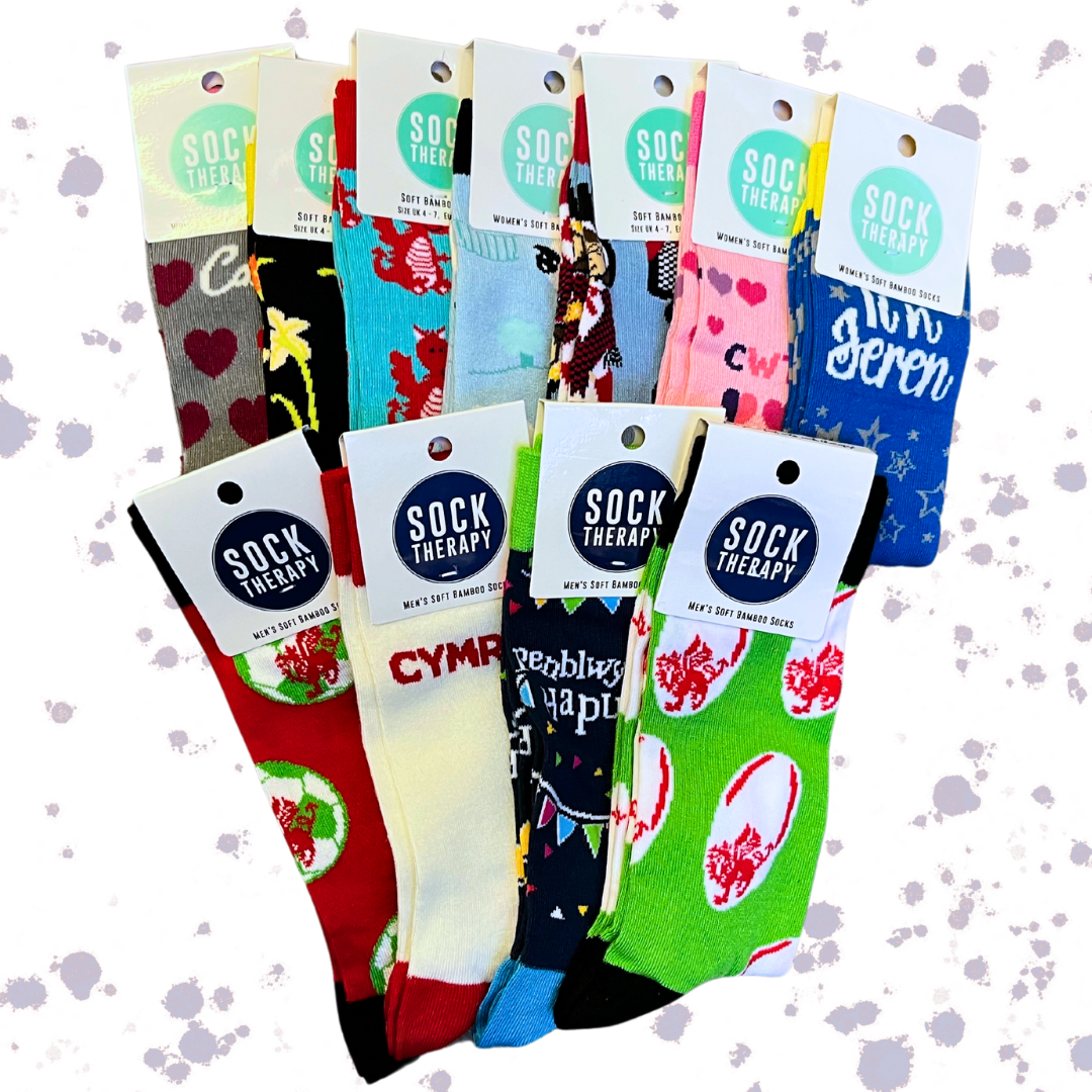 Welsh Rugby - Men's Welsh Bamboo Socks – Cadwyn Cyf
