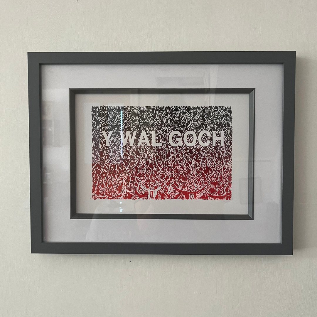 Framed "Y Wal Goch" Print – Cadwyn Cyf
