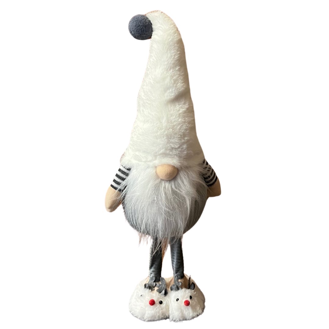 Standing Grey Striped Gonk With Slippers – Cadwyn Cyf