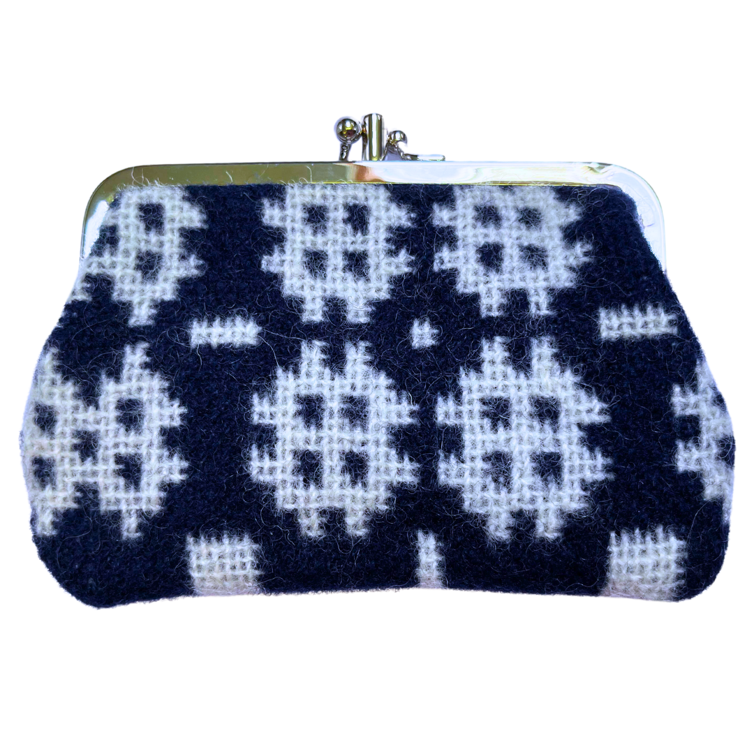 Welsh Tapestry Small Coin Purse - Navy Blue – Cadwyn Cyf