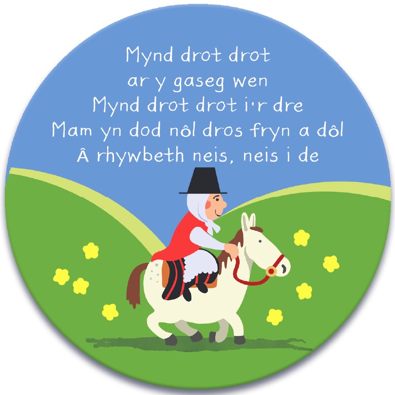 "Mynd Drot Drot" Children's Nursery Rhymes Coasters – Cadwyn Cyf
