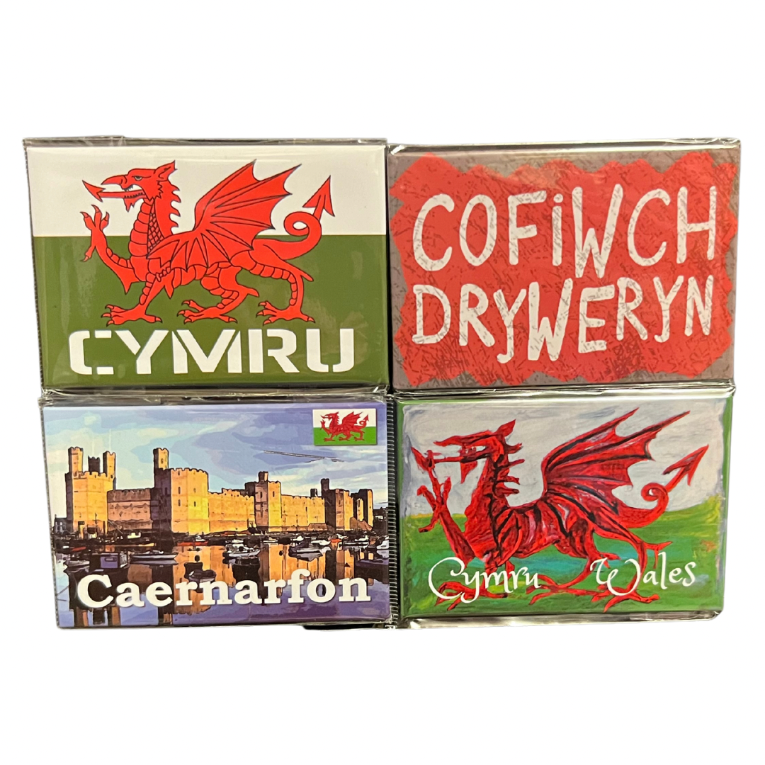 Caernarfon Wales Magnets - Pack of 4 Magnets – Cadwyn Cyf