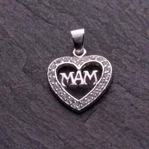 'Mam' Heart Pendant Necklace - PWS827 – Cadwyn Cyf