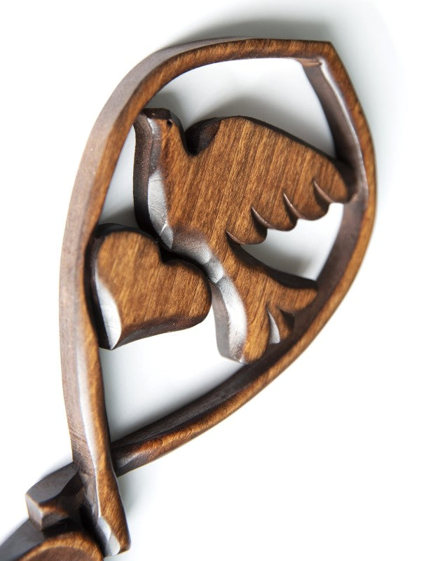 Dove of Peace Lovespoon - Welsh Love Spoon 039 – Cadwyn Cyf