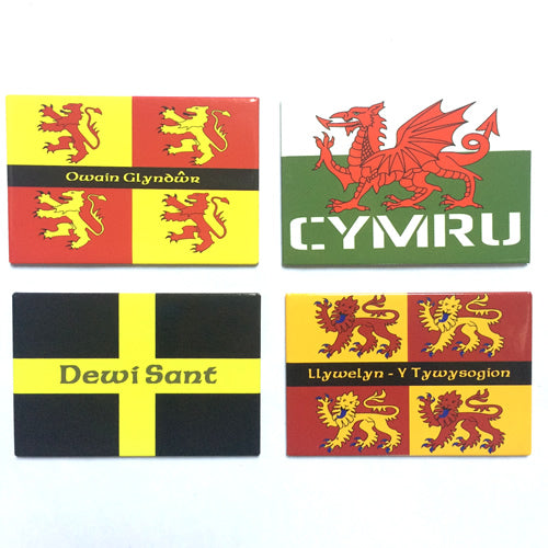 Welsh Flags - Pack of 4 Magnets – Cadwyn Cyf