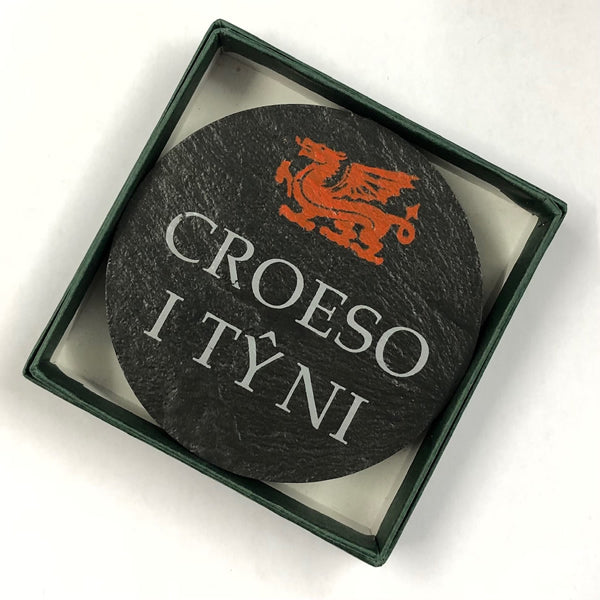 Set of 4 'Croeso i Tŷ Ni' Coasters – Cadwyn Cyf