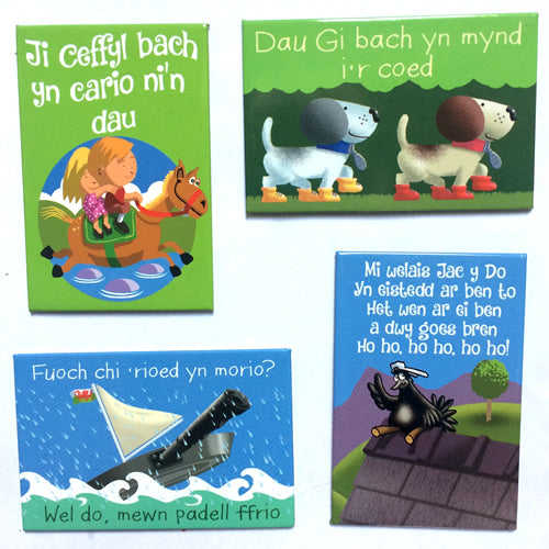 Welsh nursery rhyme Magnets - Pack of 4 Magnets – Cadwyn Cyf