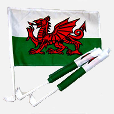 Wales Car Flags (Pack of 2) - Welsh Flags – Cadwyn Cyf
