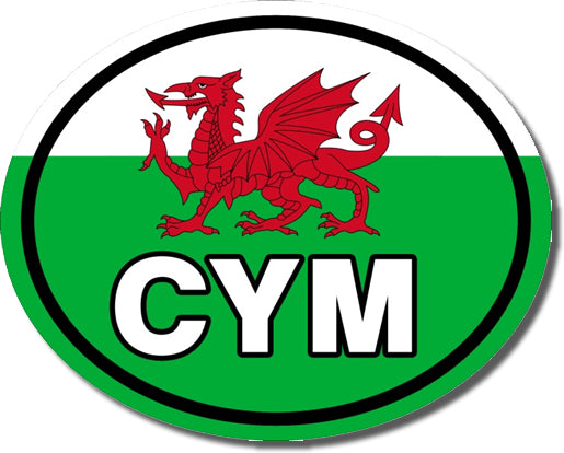 3 'CYM' Colour Bumper Stickers – Cadwyn Cyf