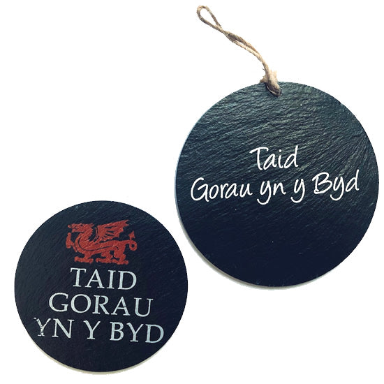 'Taid' (Grandad) Slate plaque and Coaster – Cadwyn Cyf